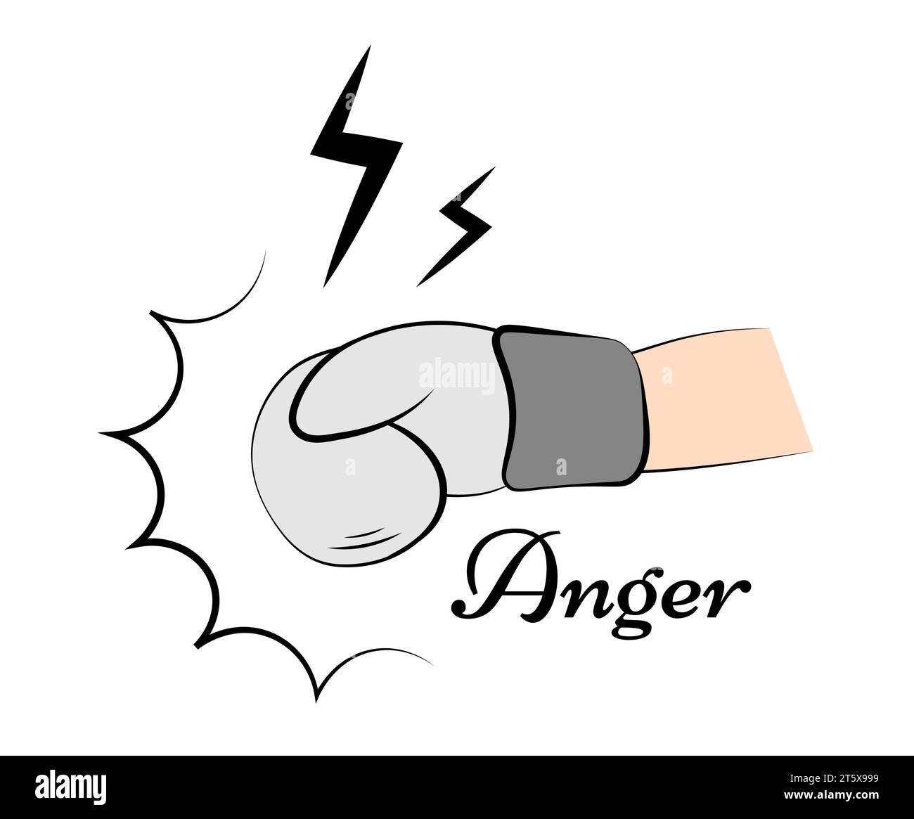 Cartoon boxing punch Cut Out Stock Images & Pictures - Alamy