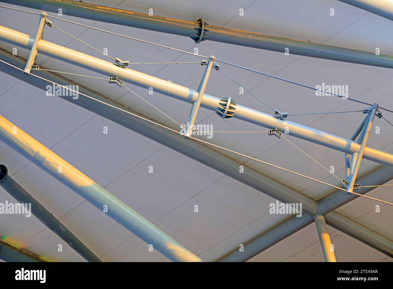 Steel pipe building landscape Stock Photo - Alamy