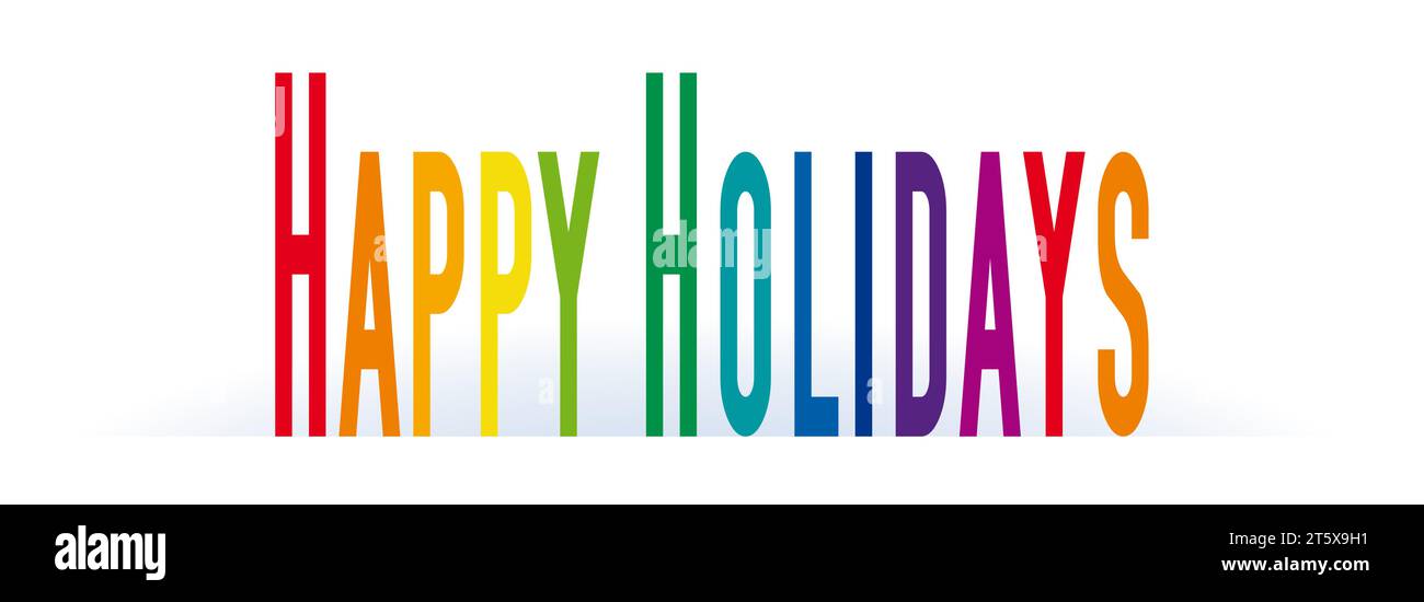 The word Happy holidays. Vector illustration for banner or header ...