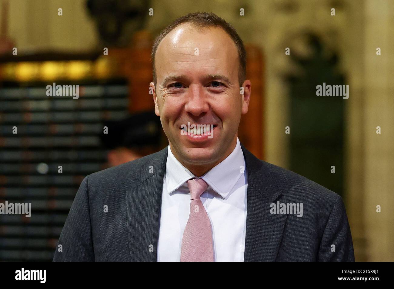 Former health secretary Matt Hancock in the Members' Lobby at the ...