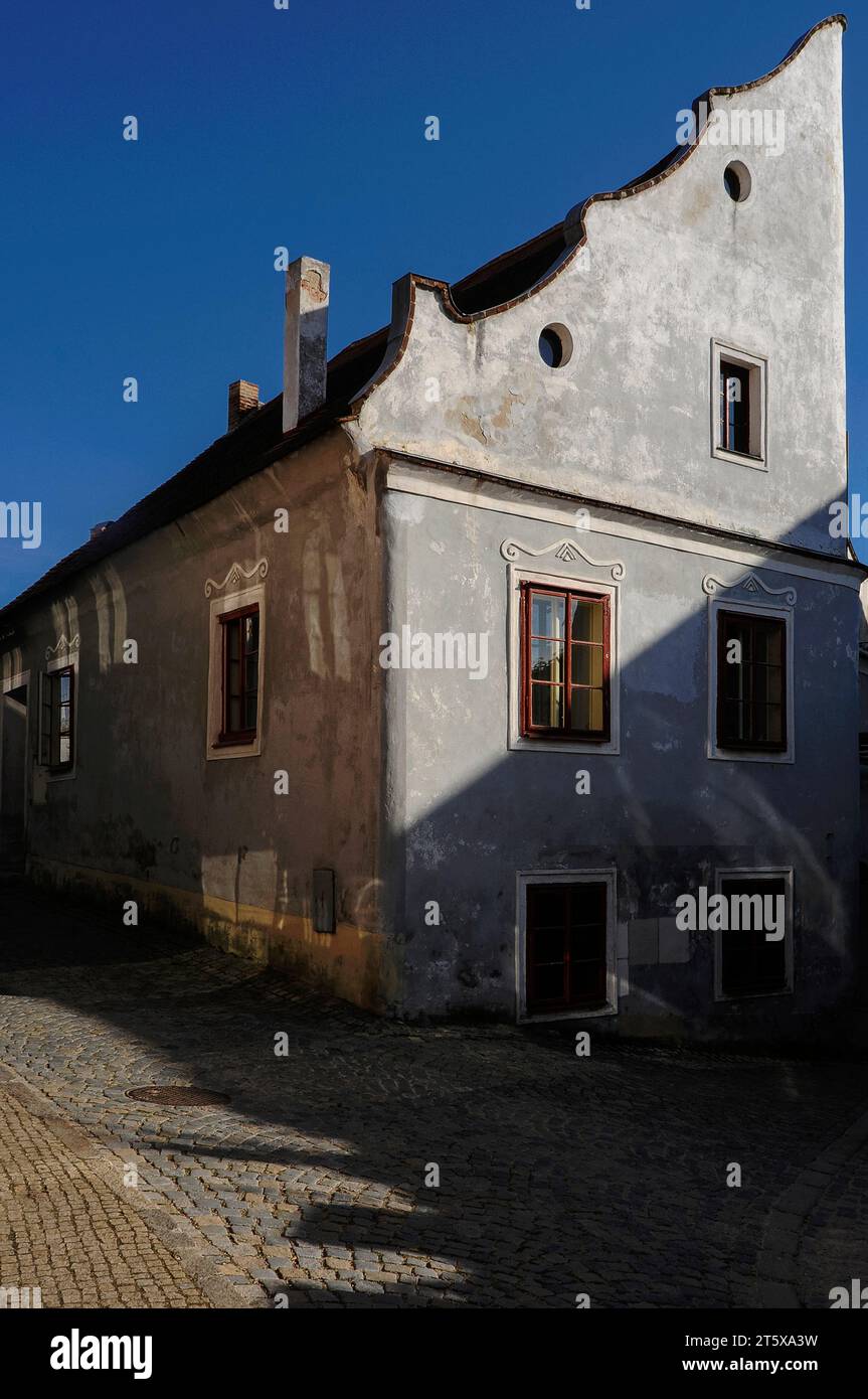 Baroque gable on Renaissance house with medieval origins in Slavonice ...
