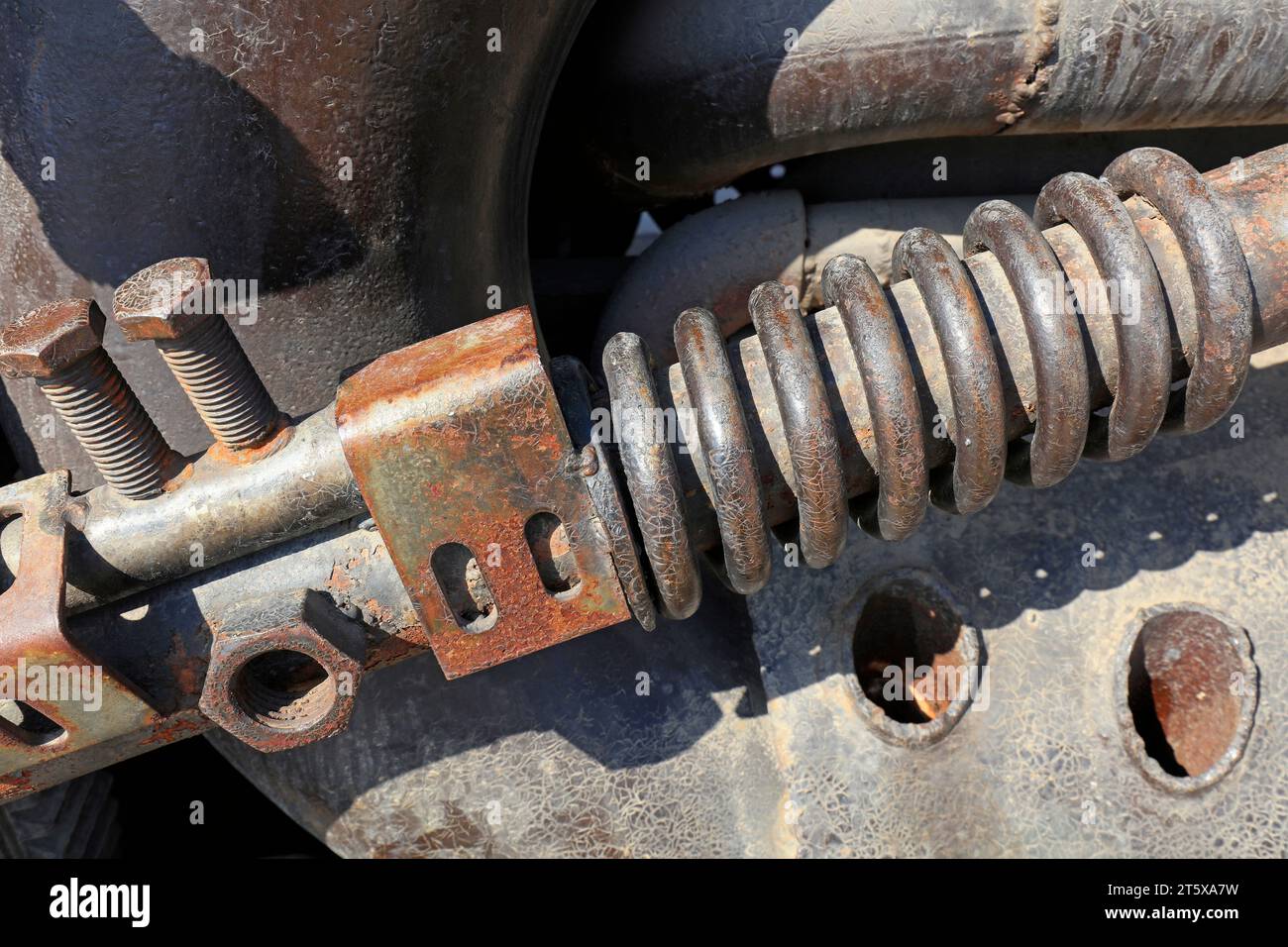 rusty mechanical components, closeup of photo Stock Photo - Alamy