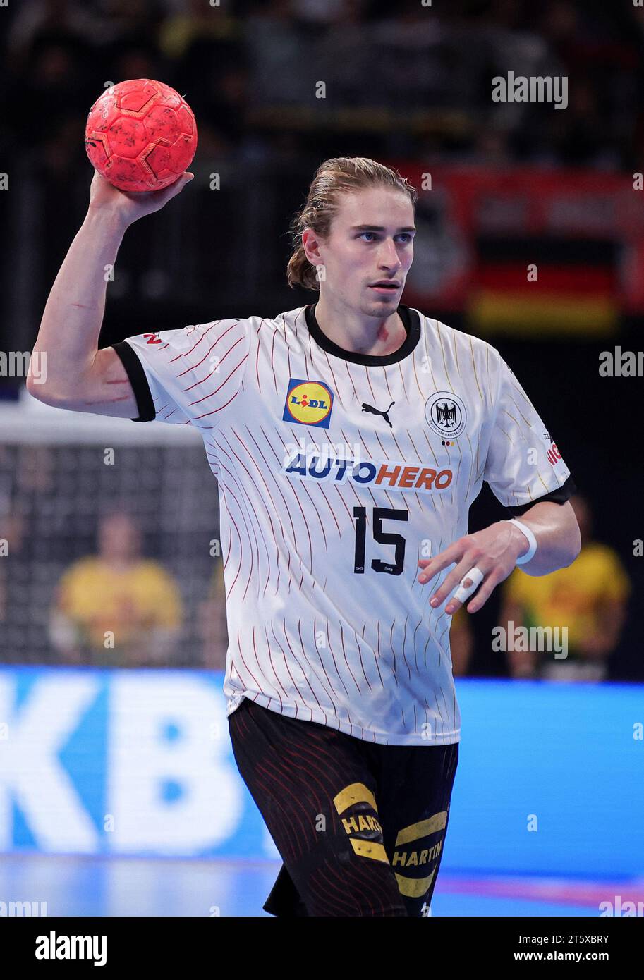 Juri Knorr of Germany Handball LŠnderspiel in der Olympia Halle MŸnchen ...