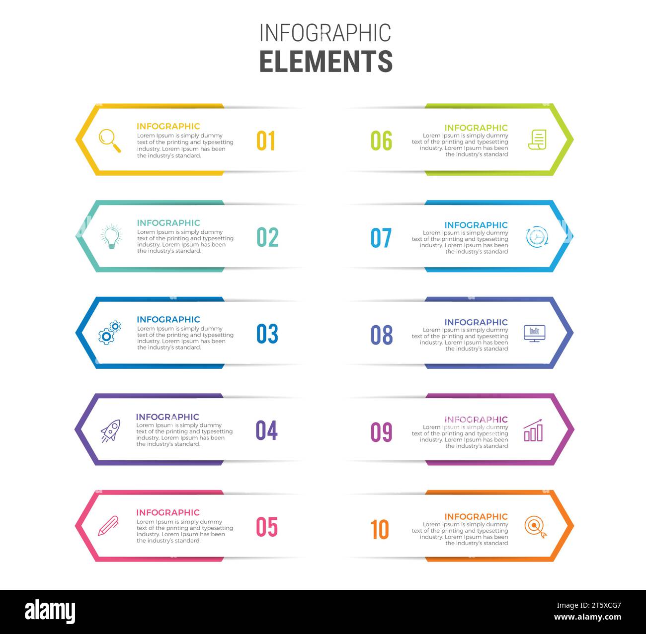 10 step infographic Cut Out Stock Images & Pictures - Alamy