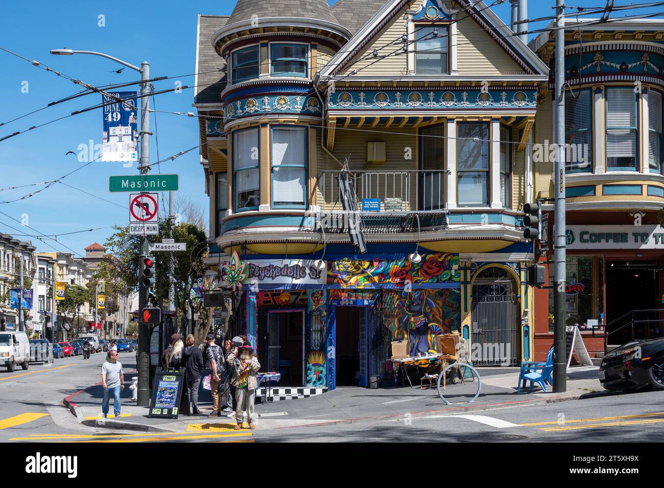 Haight Ashbury Street, San Francisco, California, USA - April 22, 2023 ...