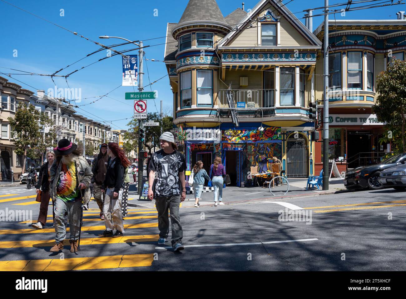 Haight Ashbury Street, San Francisco, California, USA - April 22, 2023 ...