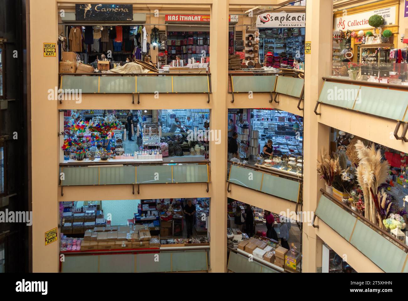 Istanbul, Turkey, Floors of deppartment store with Souvenir shops ...