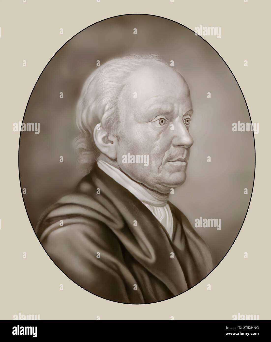 Portrait of Friedrich Gottlieb Klopstock, 1724 - 1803, German poet ...