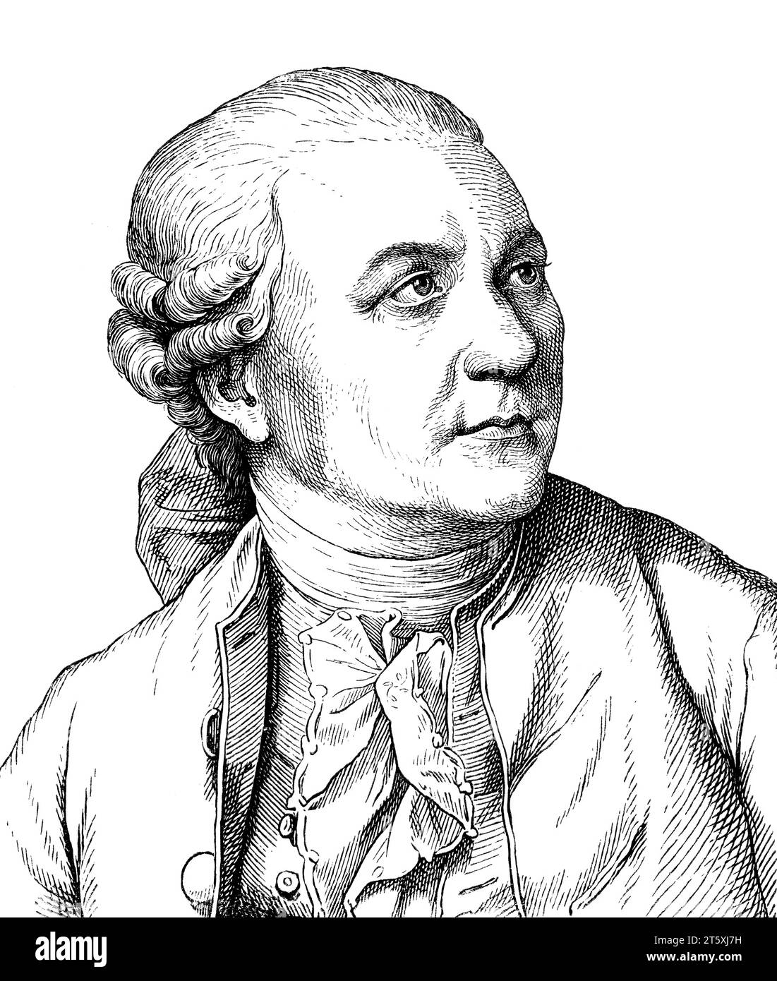 Portrait of Friedrich Gottlieb Klopstock, 1724 - 1803, German poet ...