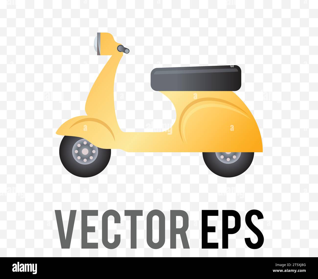 Isolated vector gradient yellow motorcycle classic bike icon Stock ...