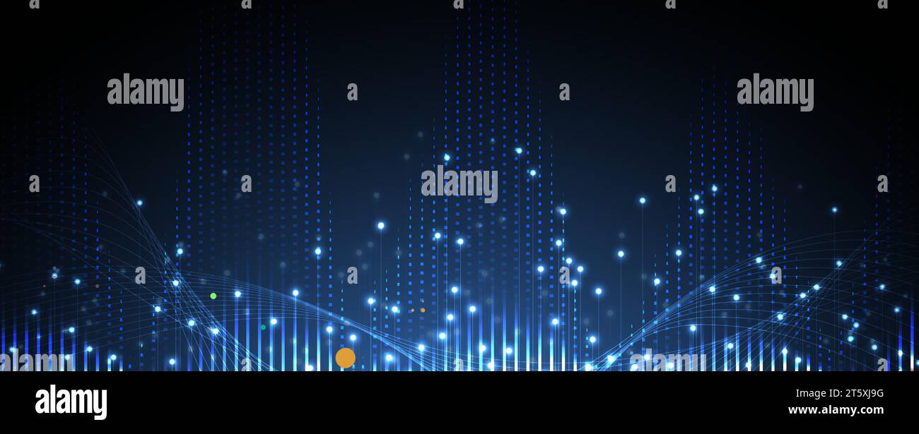 Technology Network Vector Background.. Science and technology ...