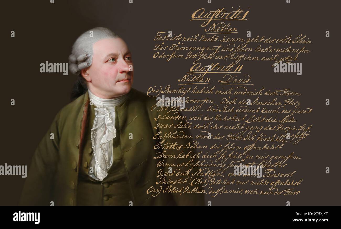 Portrait of Friedrich Gottlieb Klopstock, 1724 - 1803, German poet ...