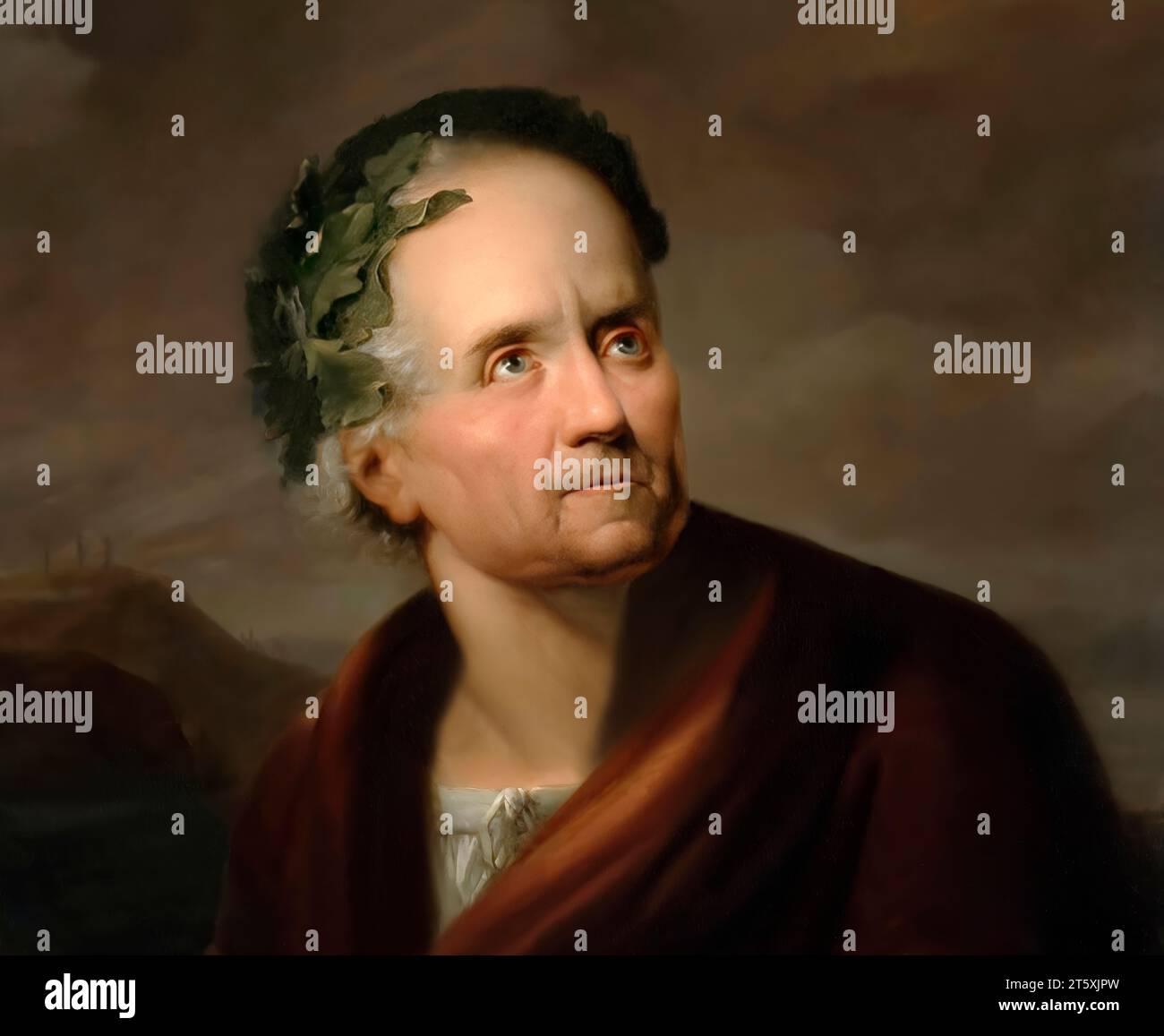 Portrait of Friedrich Gottlieb Klopstock, 1724 - 1803, German poet ...