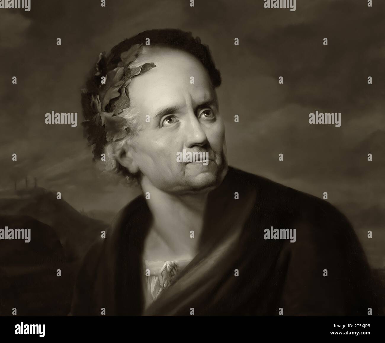 Portrait of Friedrich Gottlieb Klopstock, 1724 - 1803, German poet ...