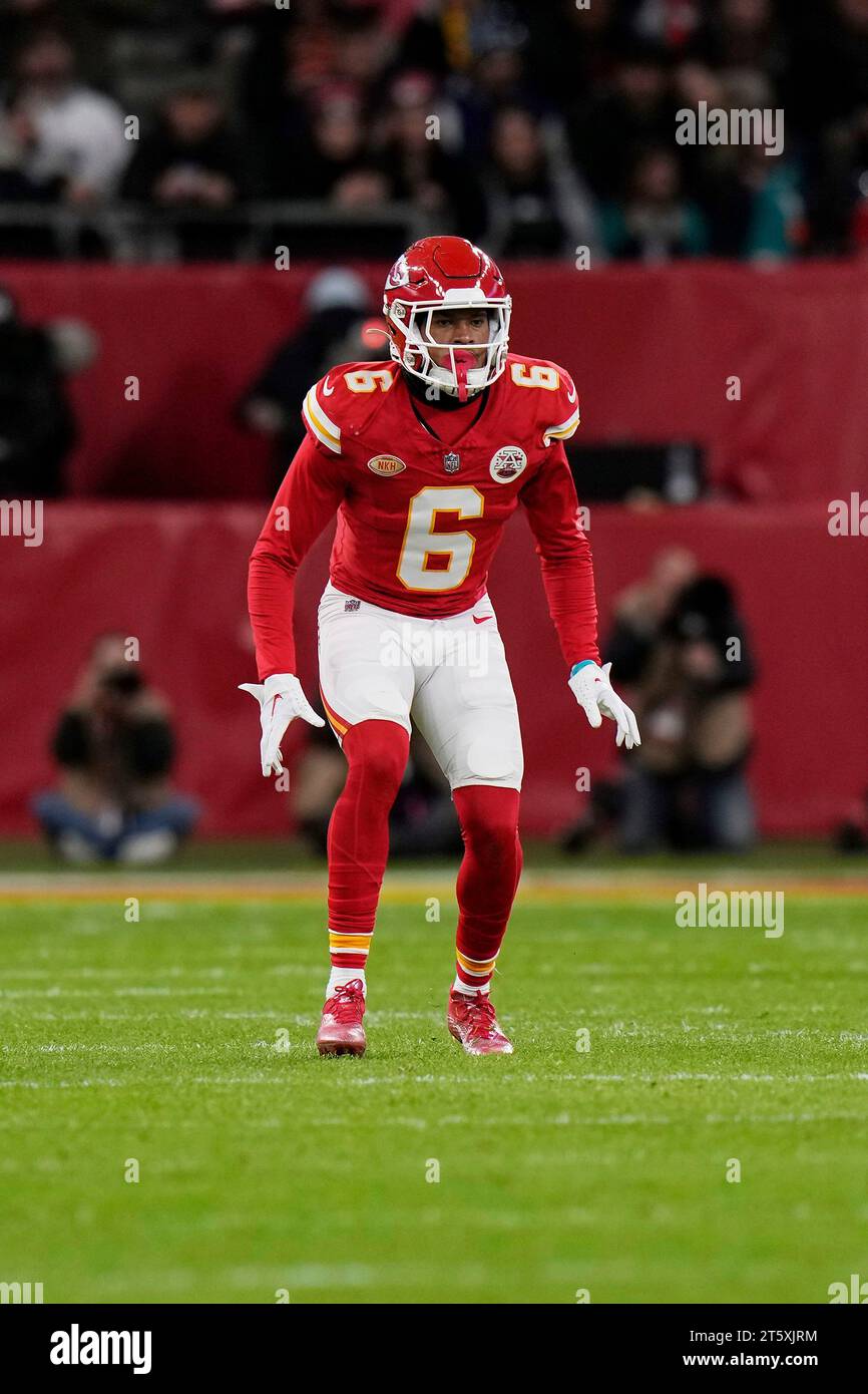 Kansas City Chiefs safety Bryan Cook (6) drops back to pass against the ...
