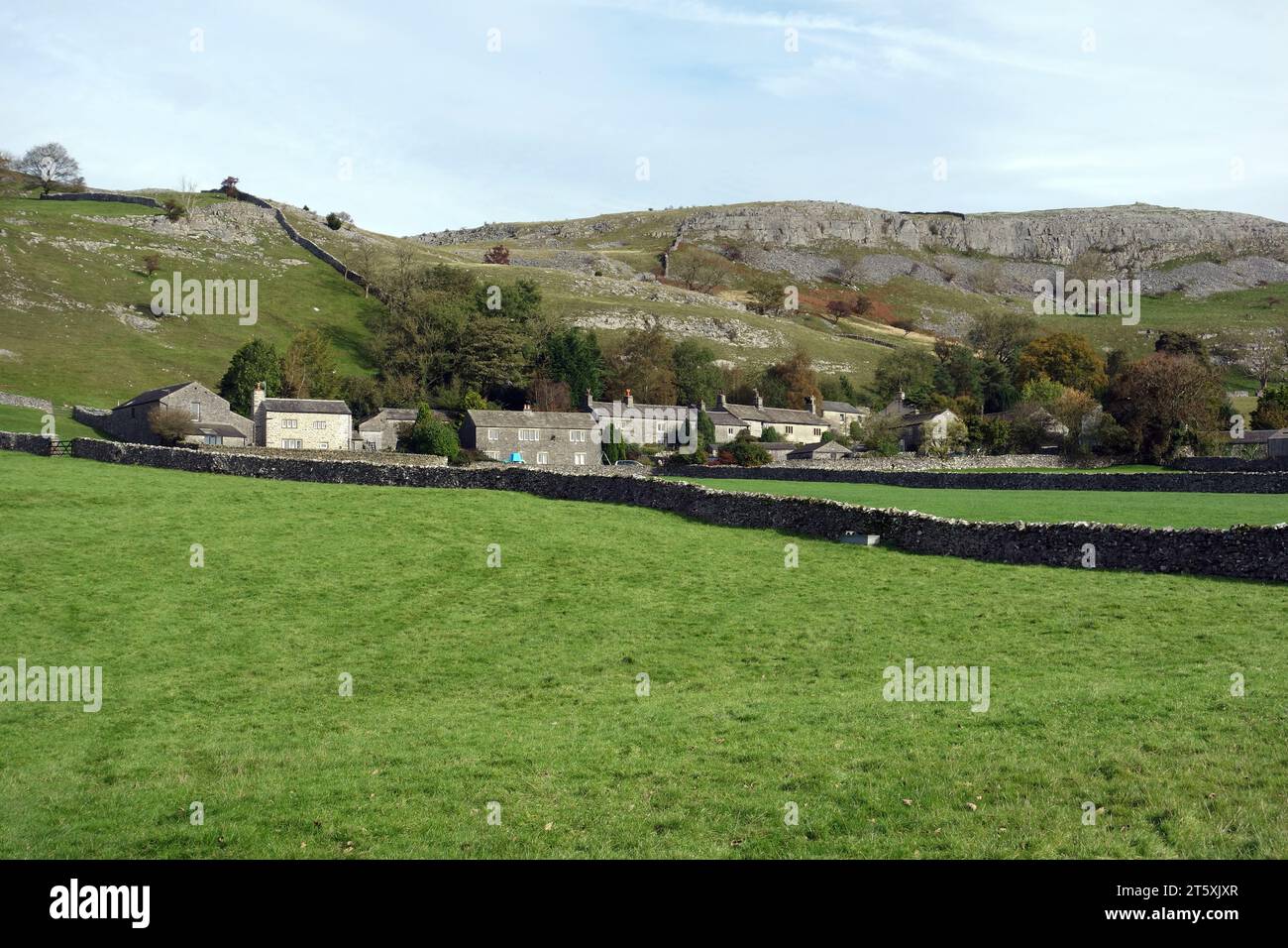 The Farming Hamlet of Feizor Below Pot Scar from the Pennine Bridleway ...