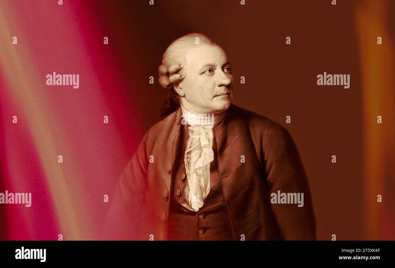 Portrait of Friedrich Gottlieb Klopstock, 1724 - 1803, German poet ...