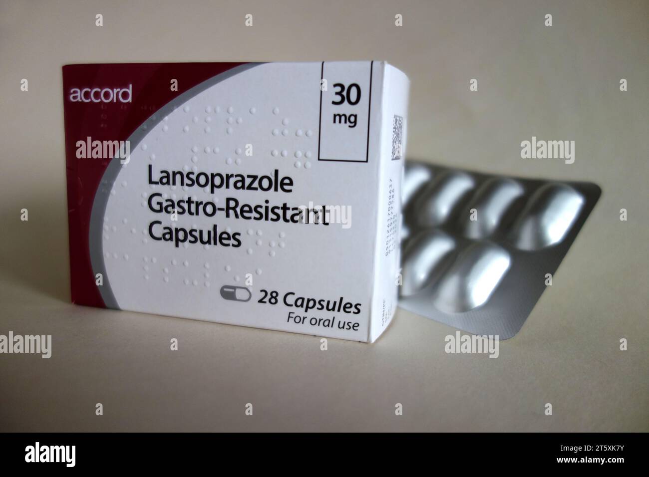 Box of 28, 30mg Lansoprazole Gastro-resistant Hard Capsules made by ...