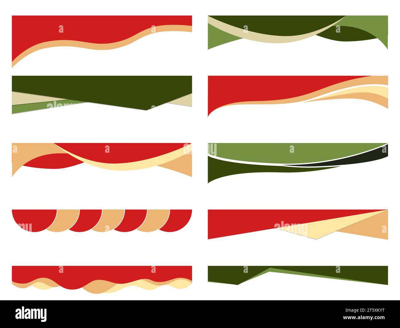 Divider Header for App, Banners or Posters. Set of Template Dividers ...