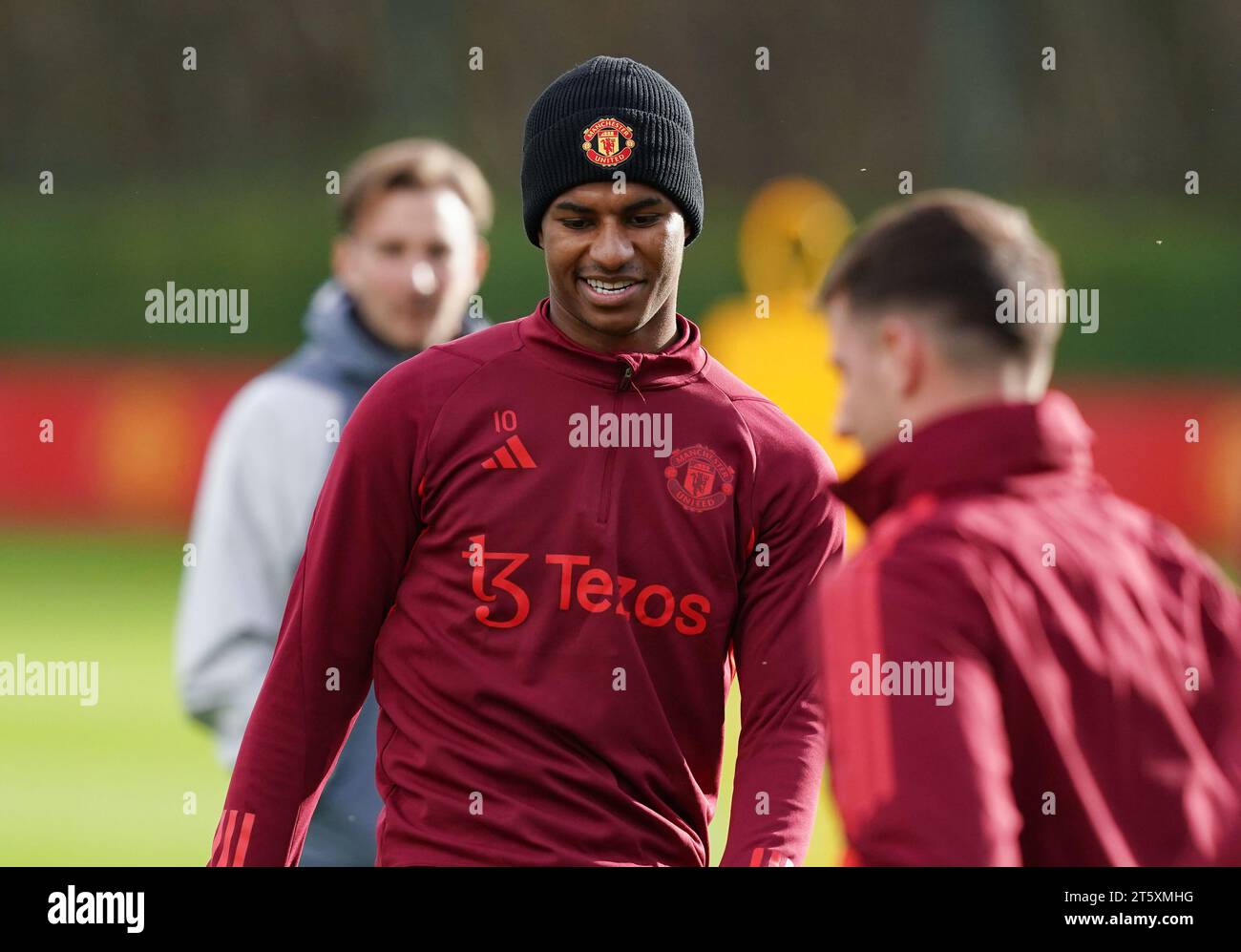 Manchester United's Marcus Rashford during a training session at the ...