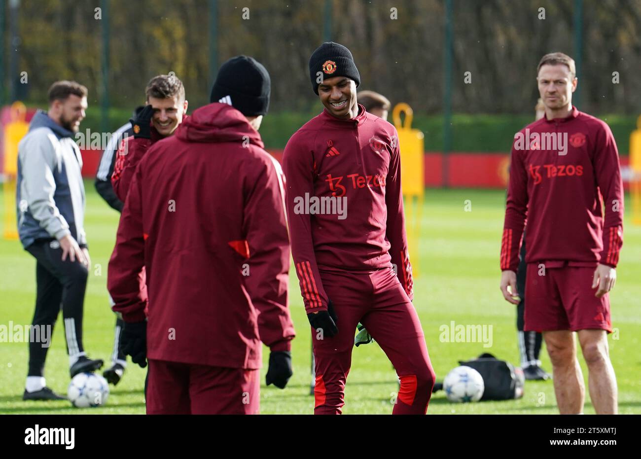 Manchester United's Marcus Rashford during a training session at the ...