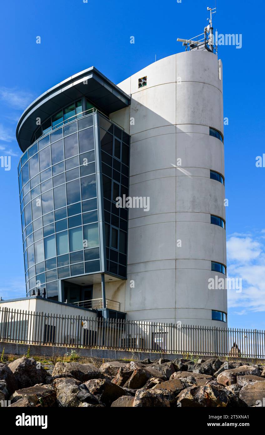 Aberdeen harbour control tower at Pocra Quay. Designed by SMC Parr ...