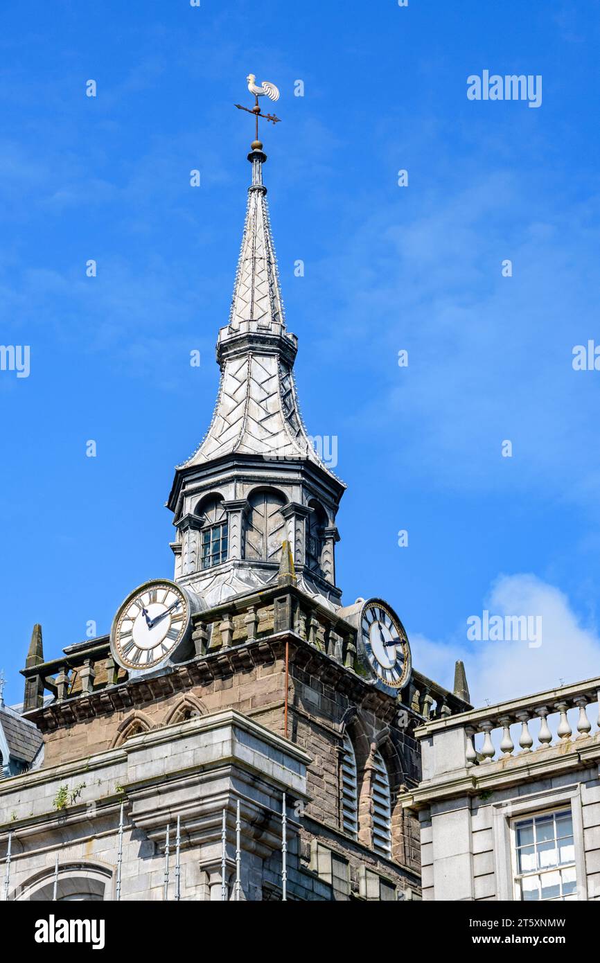 The Clock Tower of the Tolbooth building, Aberdeen, Scotland, UK. Now a ...