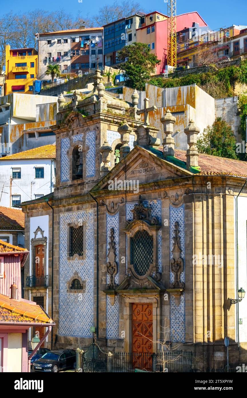 Porto, Portugal, Facade of a medieval Catholic church. Architecture ...