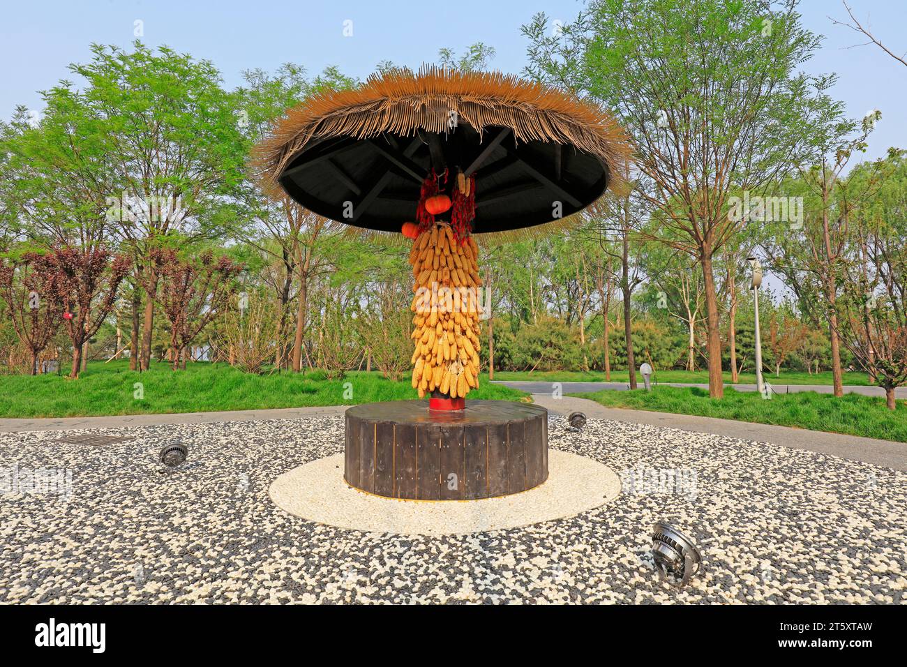 Traditional pavilion building landscape Stock Photo - Alamy