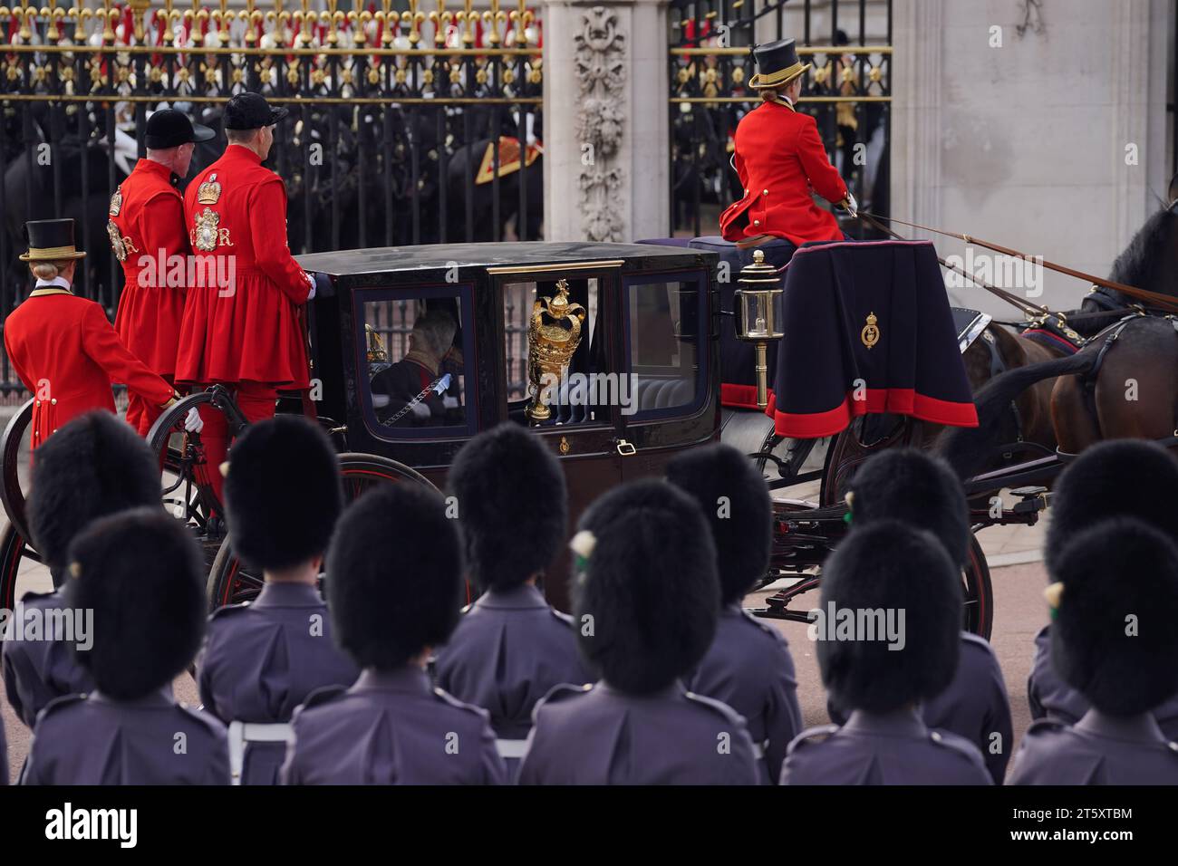 The ceremonial mace is returned to Buckingham Palace, London, following ...