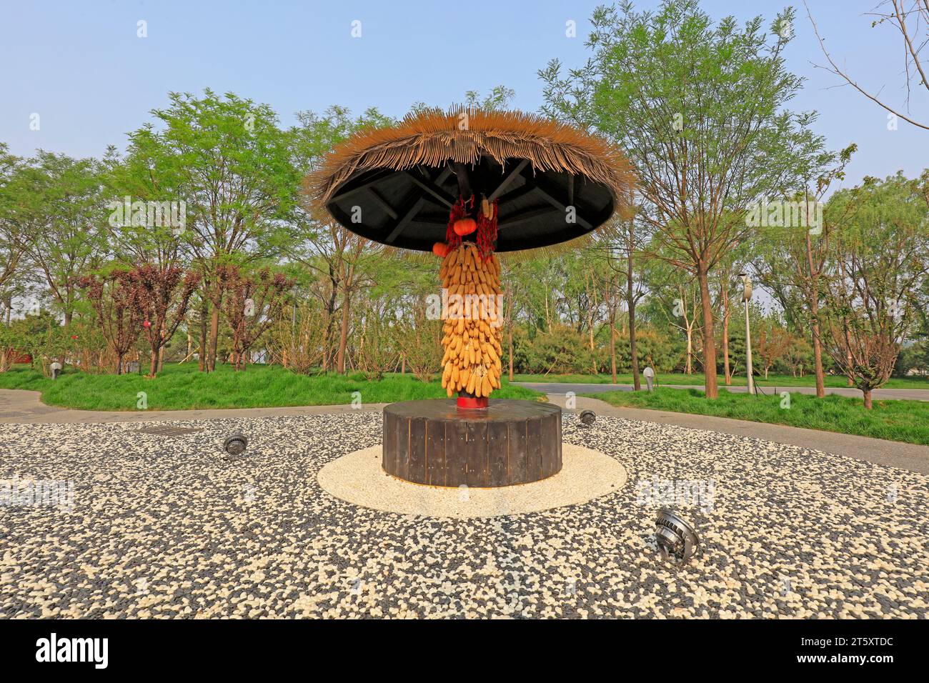 Traditional pavilion building landscape Stock Photo - Alamy