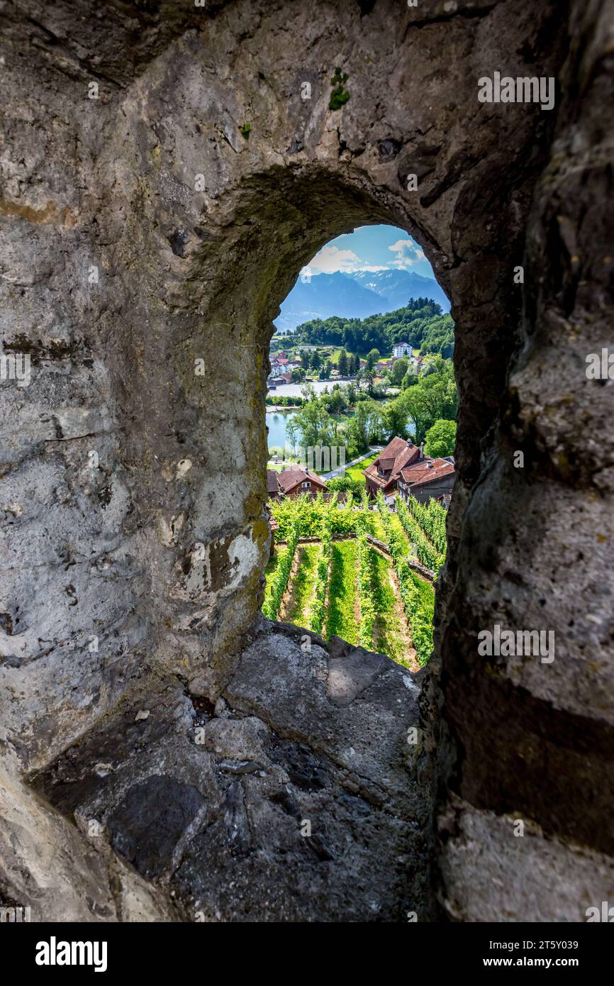 Scenery colorful spring tourist view from the destination and region ...