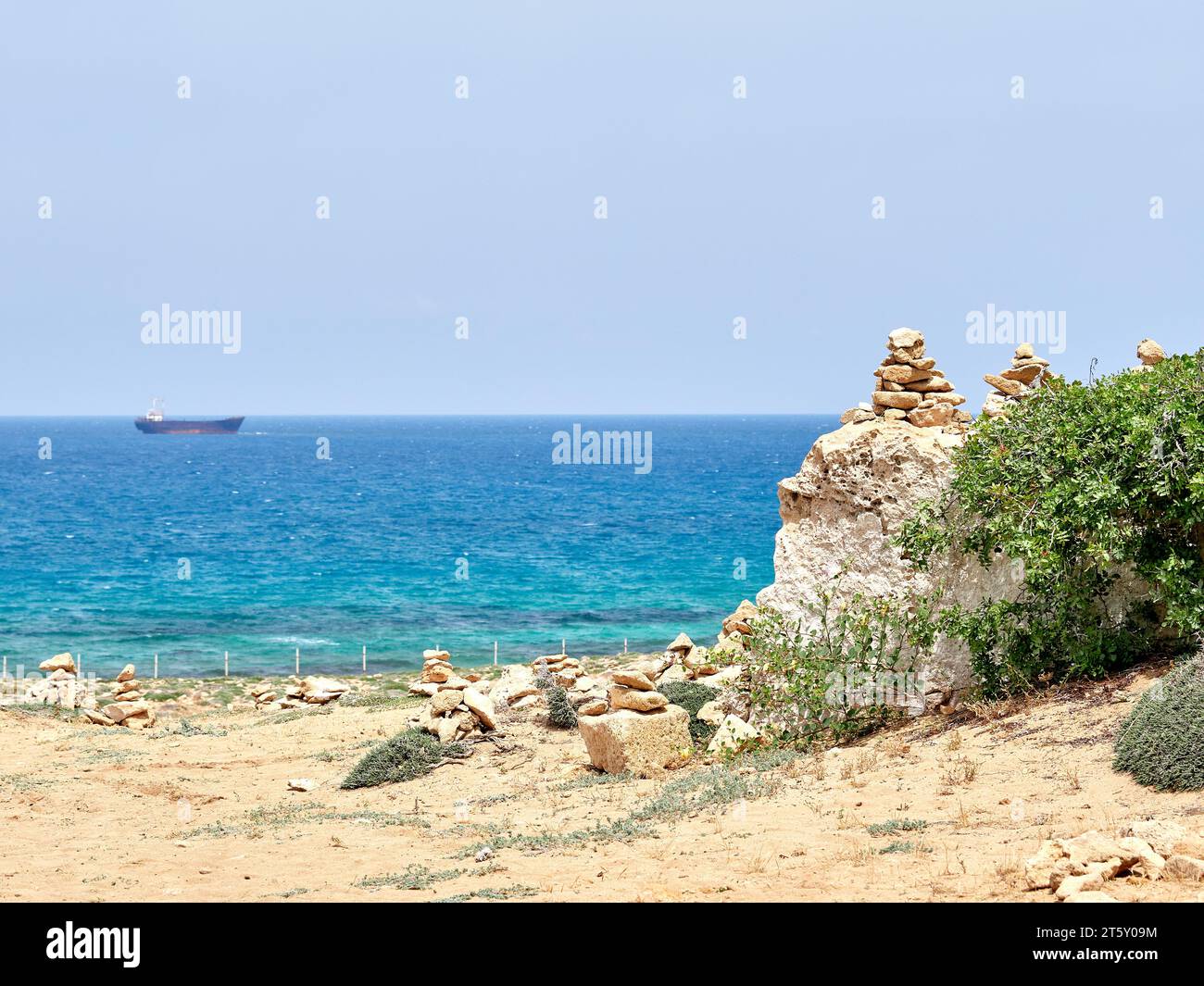Cyprus Stone Tower at Archaeological Site of the Tombs of the Kings ...