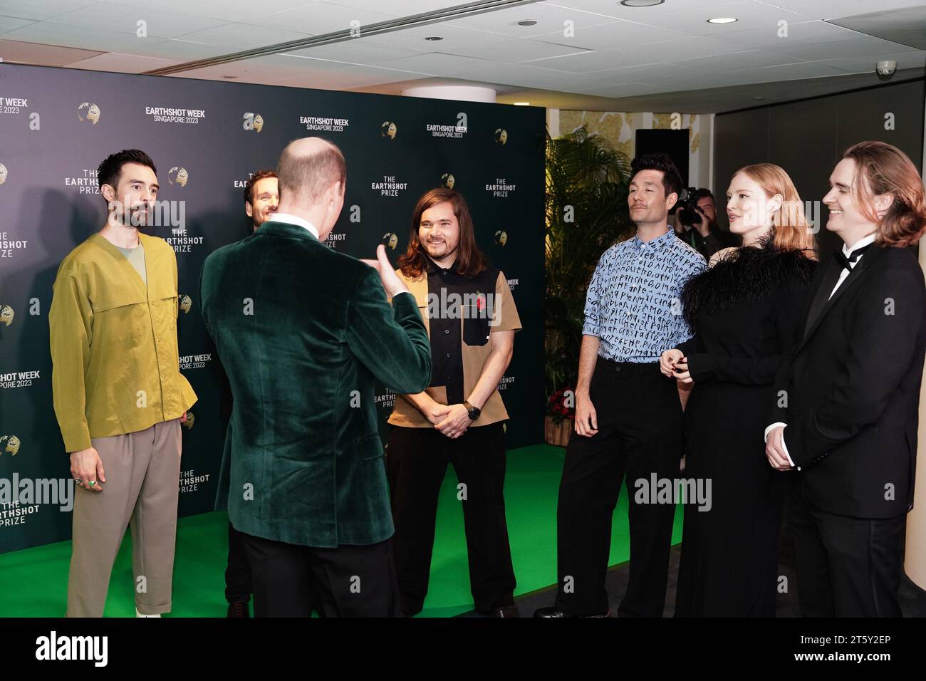 The Prince of Wales meeting Bastille and Freya Ridings during the 2023 ...