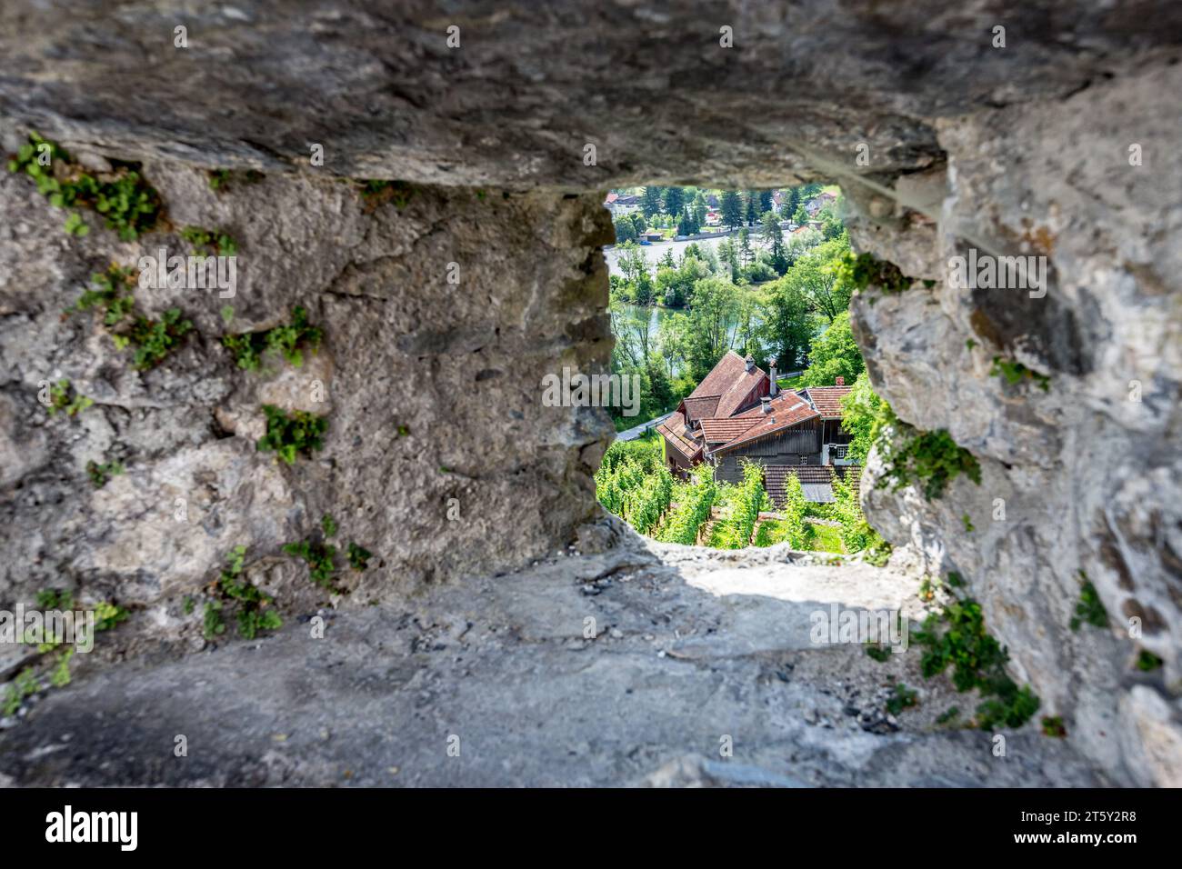 Scenery colorful spring tourist view from the destination and region ...