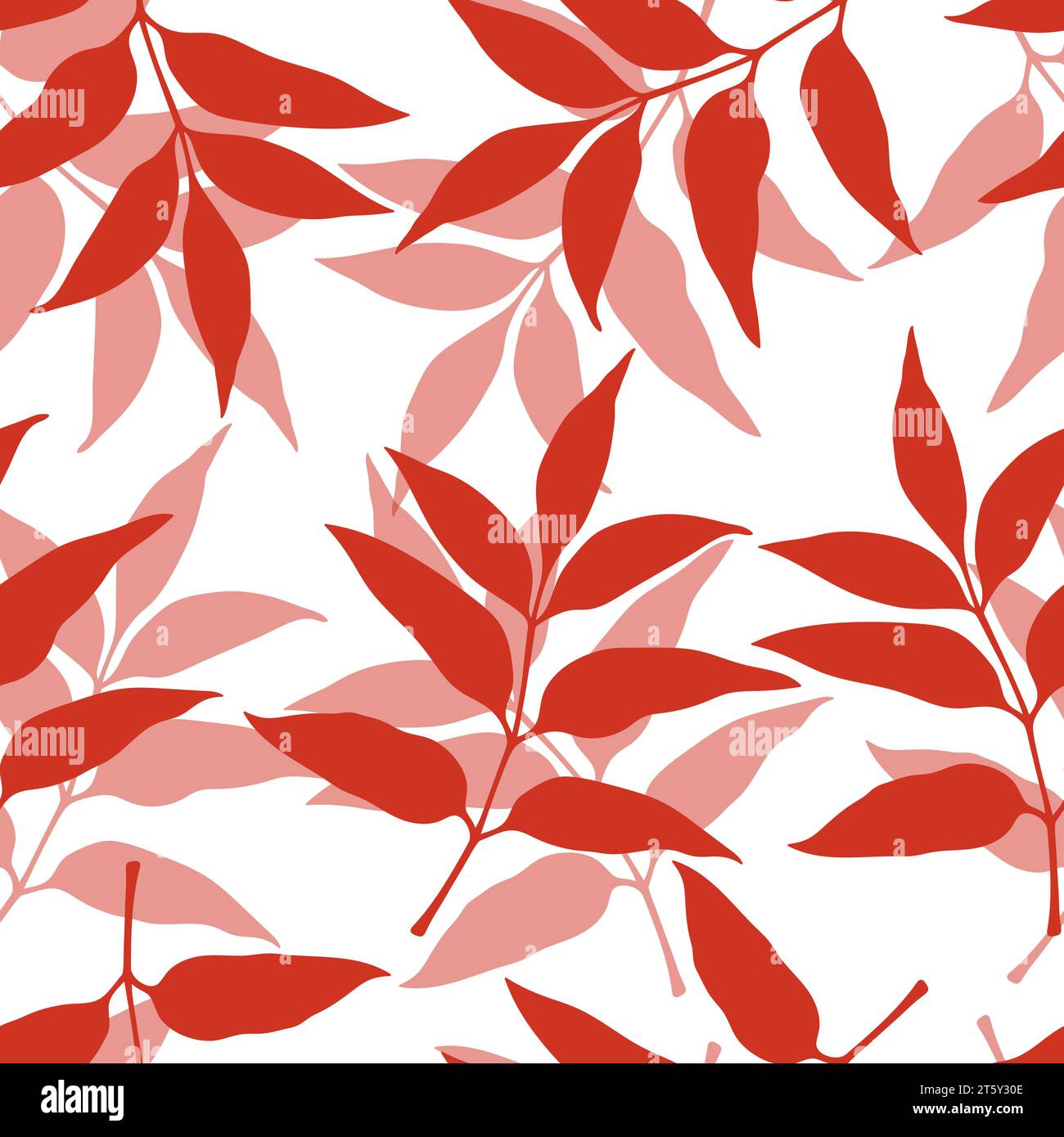 Autumn seamless pattern with red leaf silhouettes on white background ... Autumn seamless pattern with red leaf silhouettes on white background ...