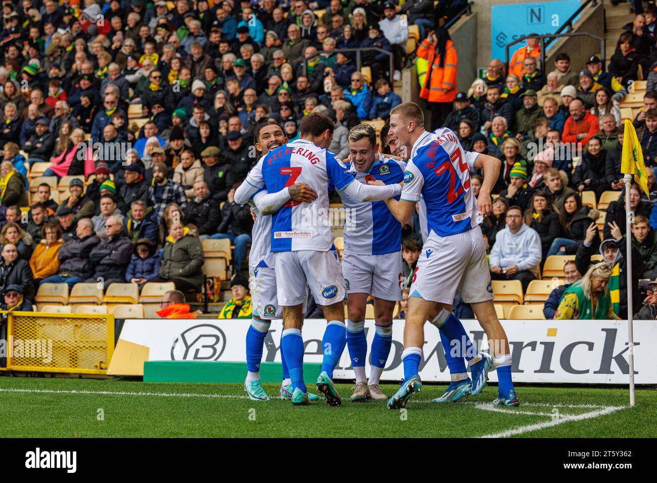 Sammie Szmodics of Blackburn Rovers is congratulated after scoring a ...