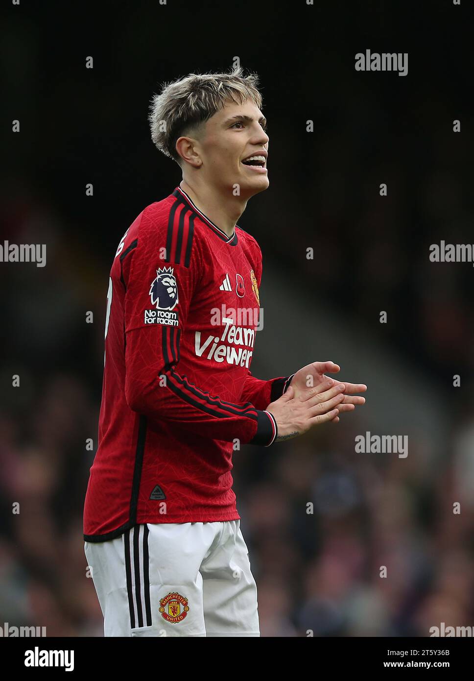 Alejandro Garnacho of Manchester United. - Fulham v Manchester United ...
