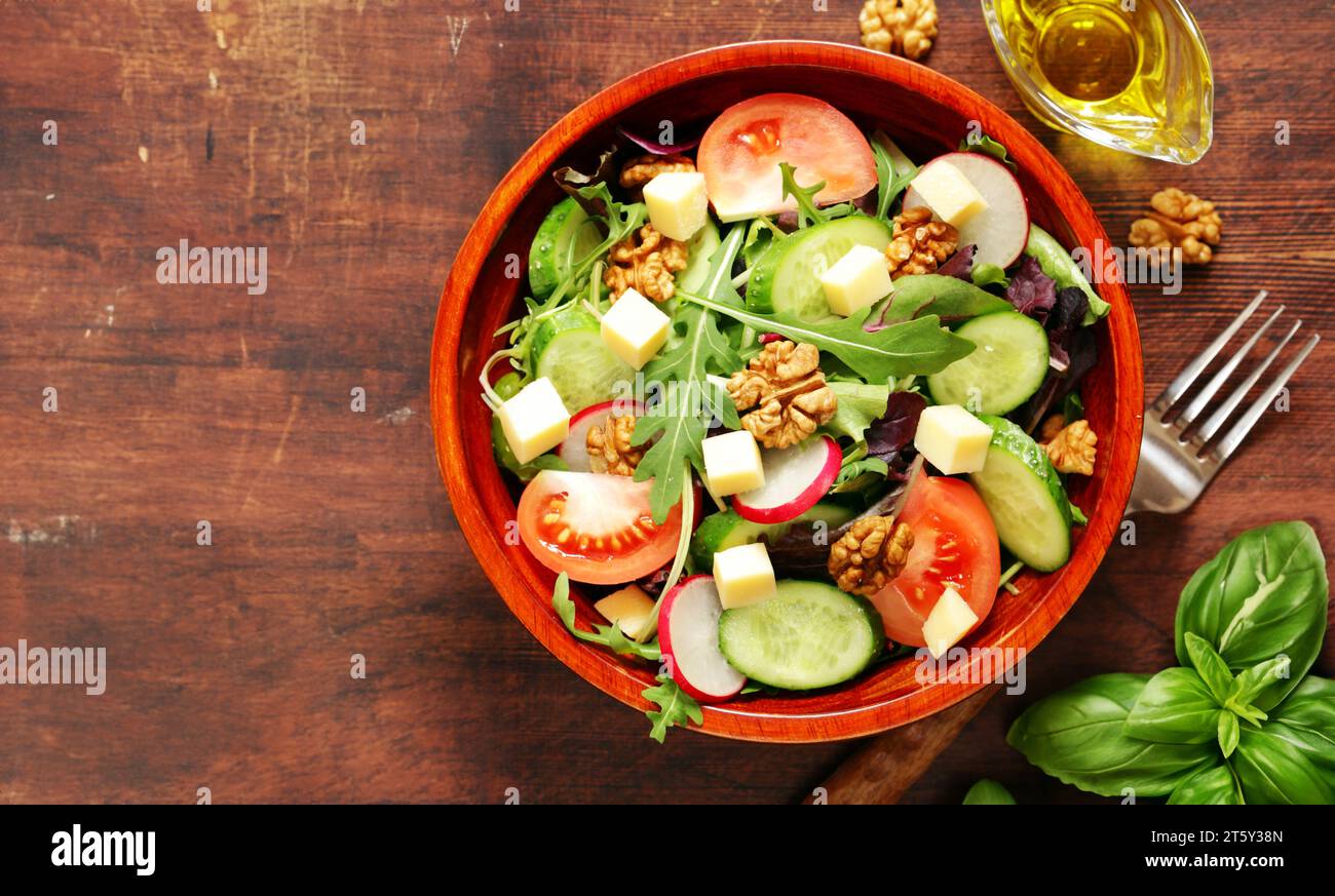 fresh organic natural salad for healthy eating Stock Photo - Alamy