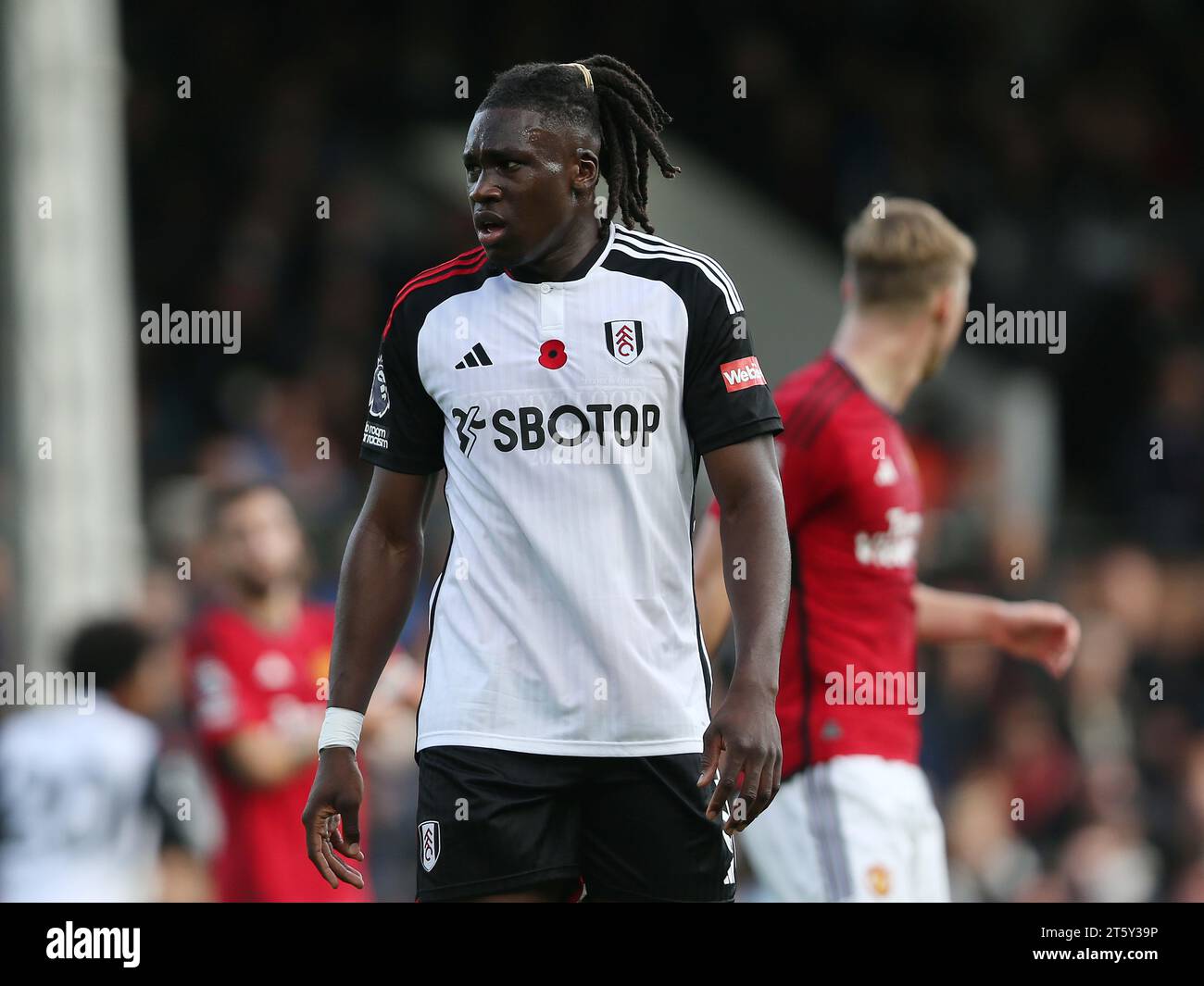 Calvin Bassey of Fulham . - Fulham v Manchester United, Premier League ...