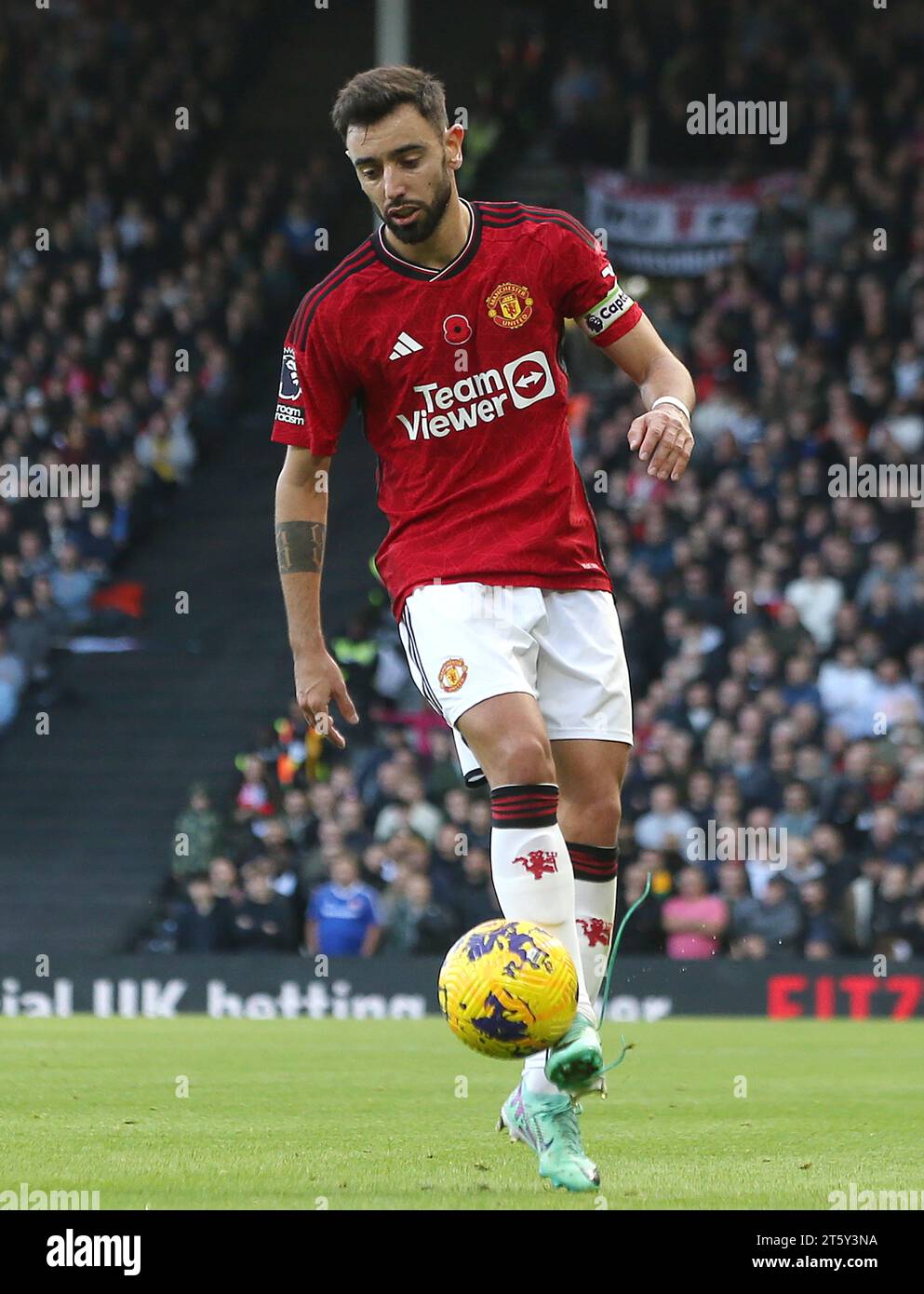 Bruno Fernandes of Manchester United. - Fulham v Manchester United ...