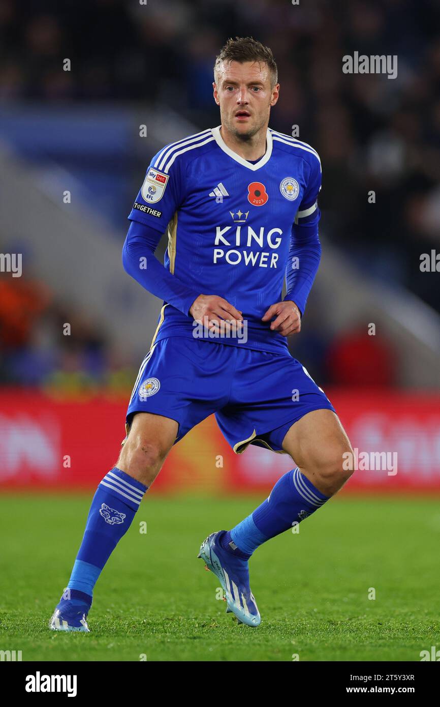 Jamie Vardy of Leicester City - Leicester City v Leeds United, Sky Bet ...