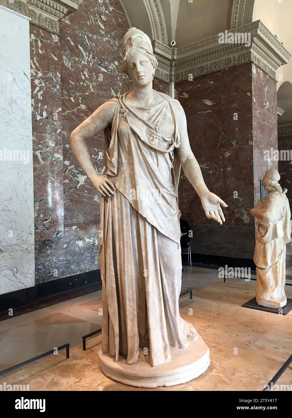 Paris - April 17, 2016: Matthew Athena, art collection, Le Louvre ...