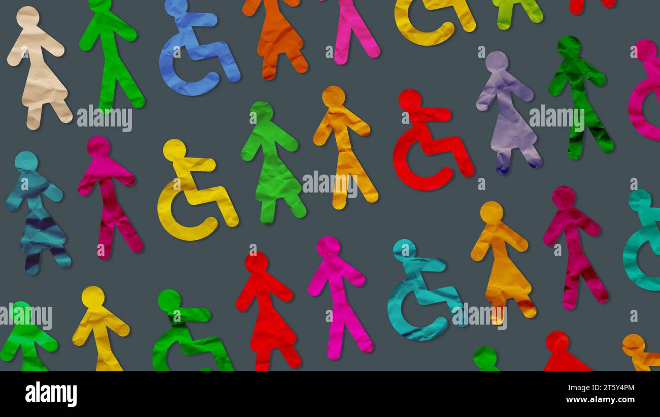 Colored paper figures of people as concept of diversity and inclusion ...