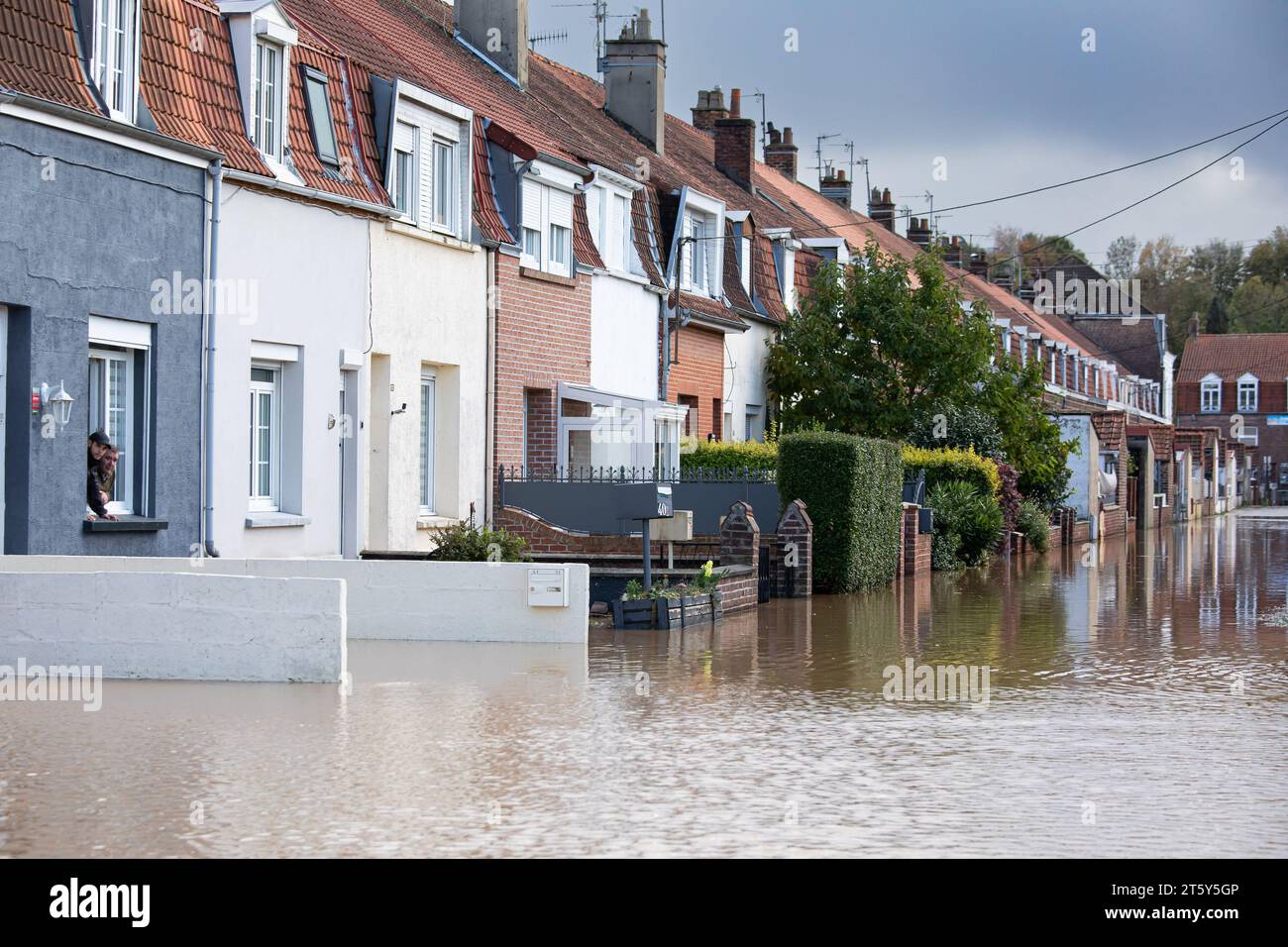 Pas-de-Calais, France. 7 November, 2023. Exceptional floods in Pas-de ...