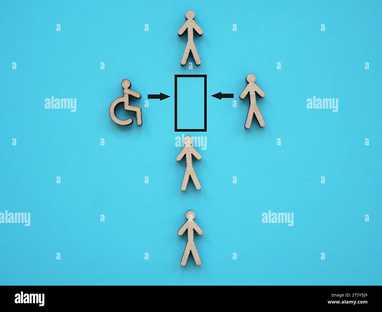 Team and disabled person figures as symbol of inclusivity in the ...