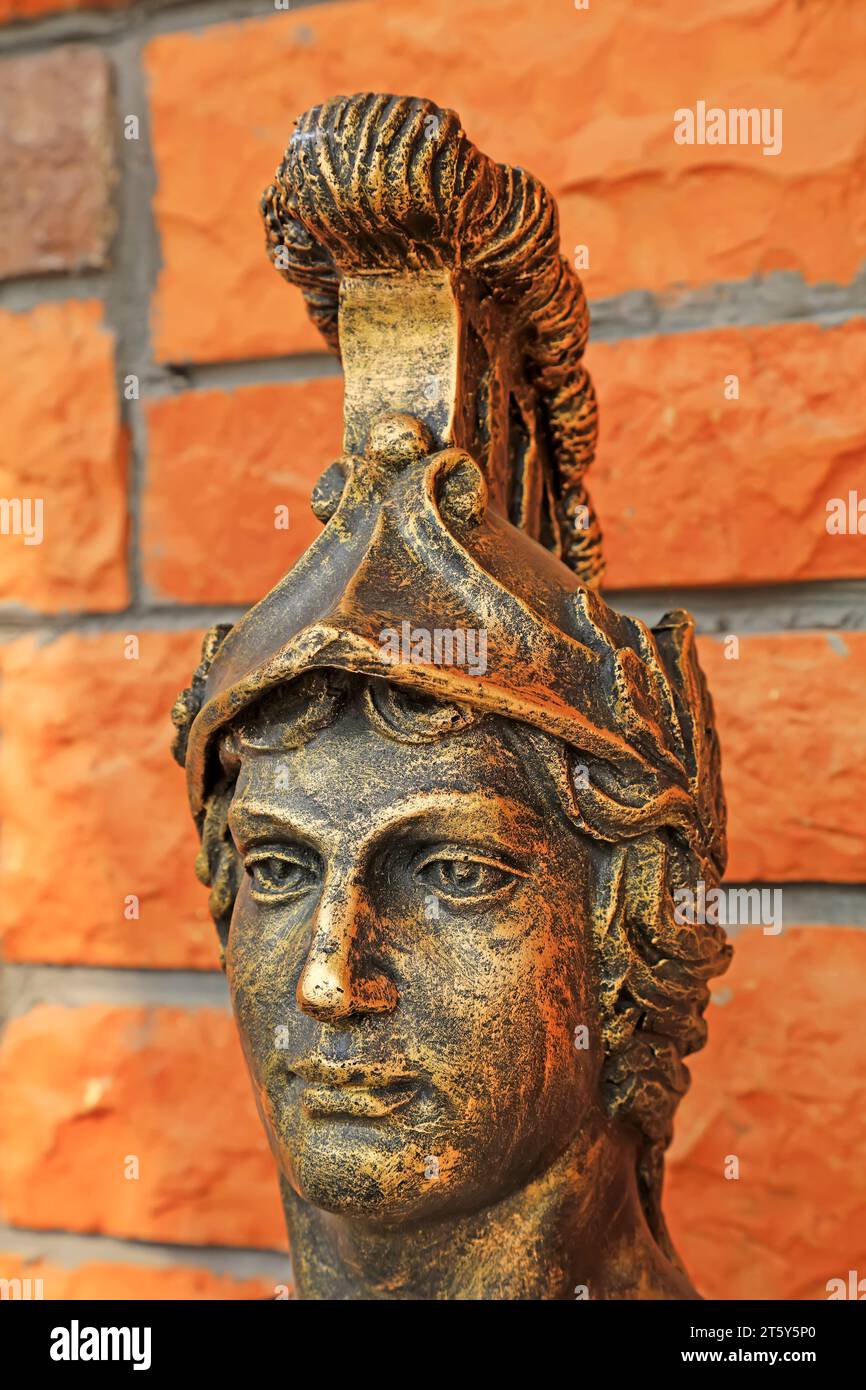 Head features of European style Samurai sculptures Stock Photo - Alamy