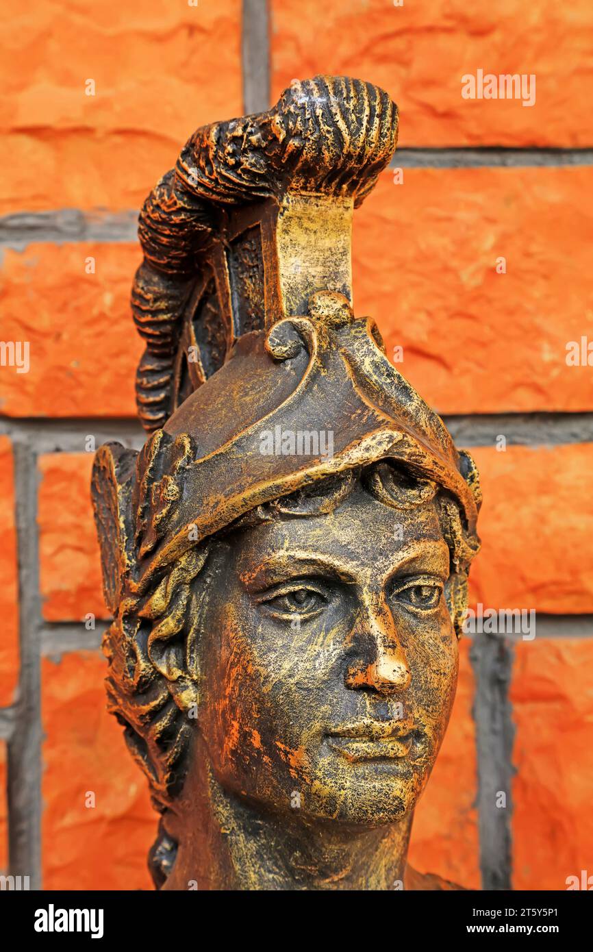 Head features of European style Samurai sculptures Stock Photo - Alamy
