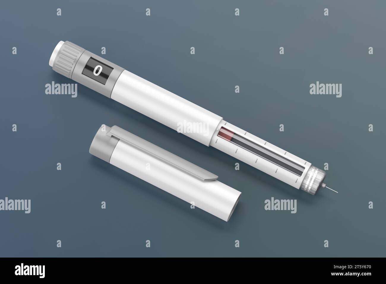 White insulin injector pen on dark background Stock Photo - Alamy