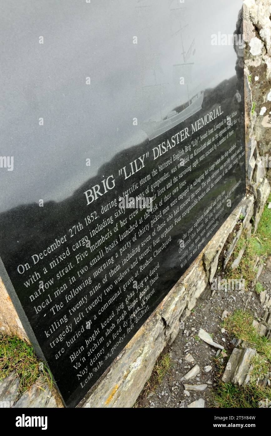 Memorial stone to the marine disaster and explosion of the wrecked brig ...